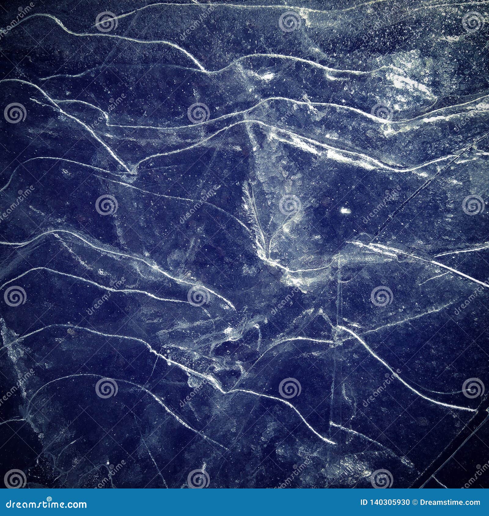 Puddle Covered with a Thin Layer of Ice Stock Photo - Image of ...