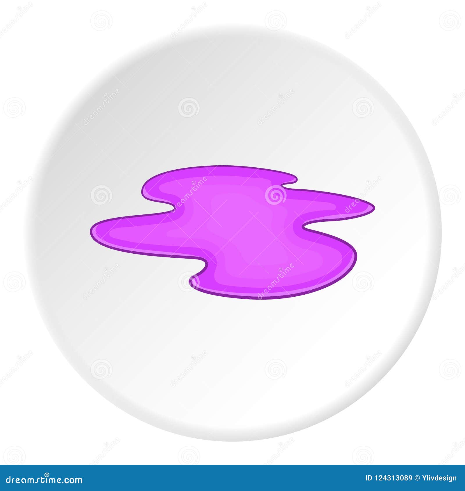 Puddle icon, flat style stock illustration. Illustration of shape ...