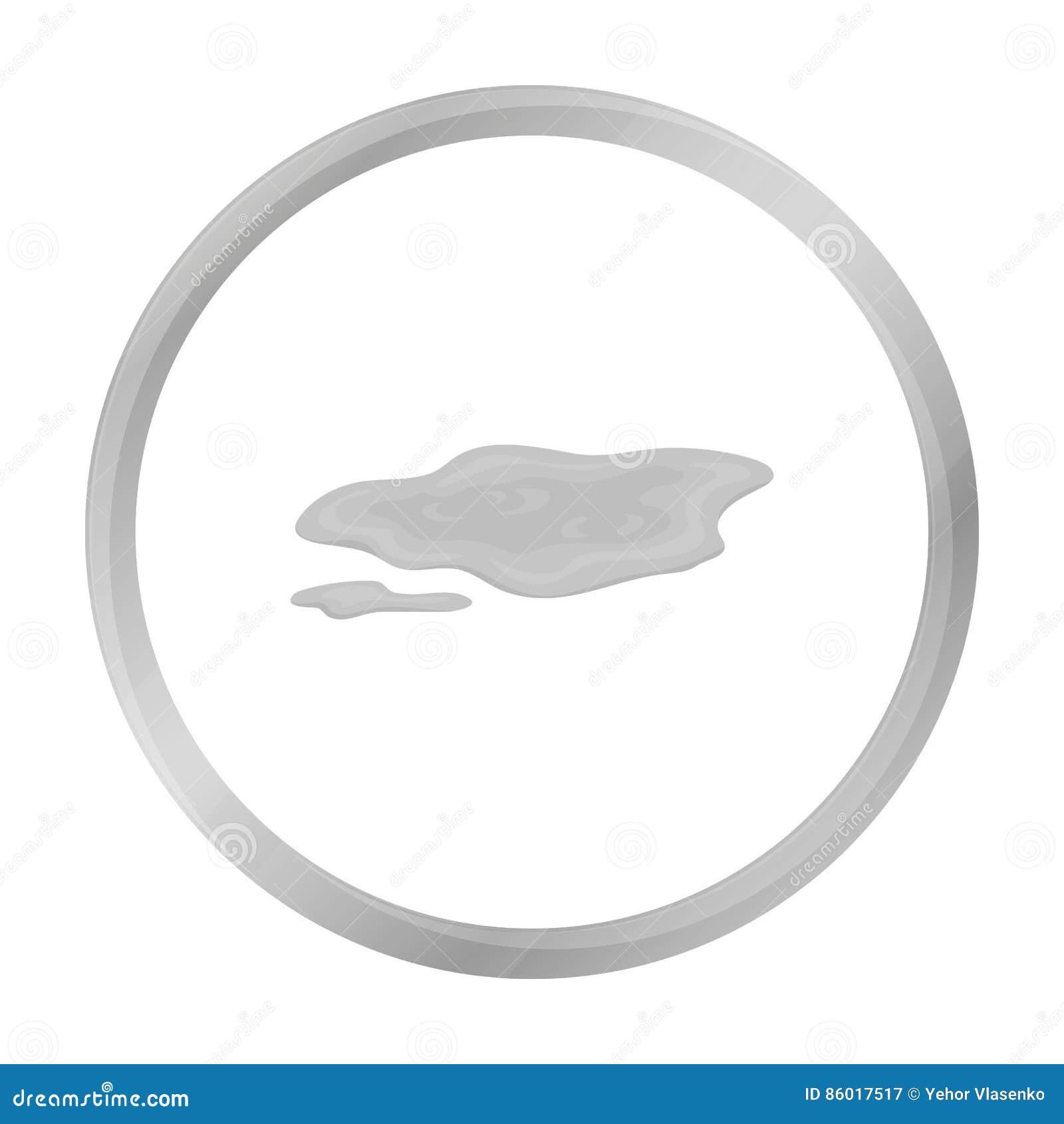 Puddle Icon Isolated on White. Weather Symbol Stock Vector ...