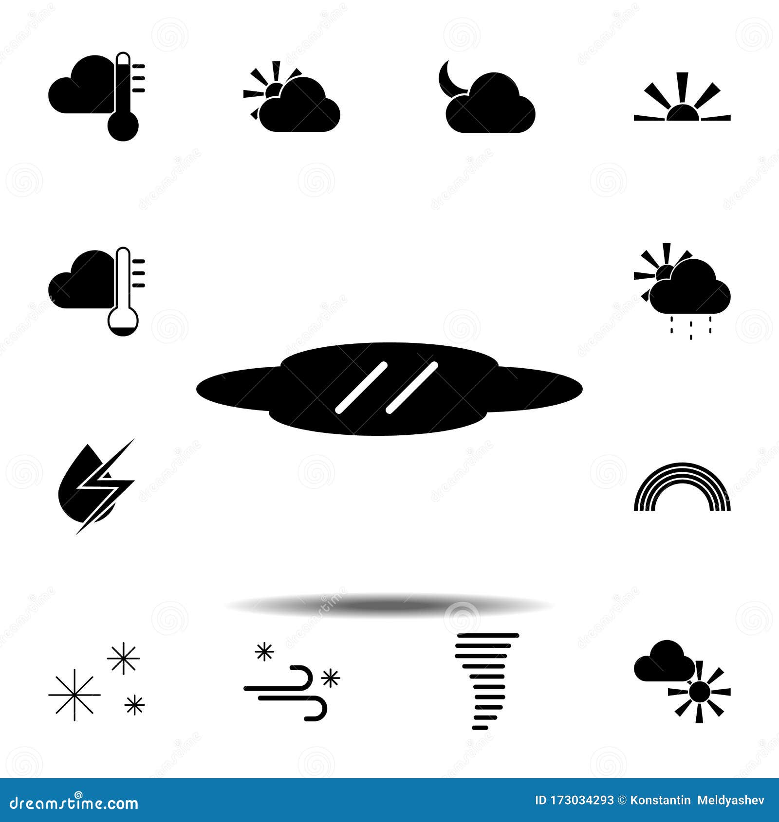 Puddle Icon. Simple Glyph Vector of Weather Set for UI and UX, Website ...