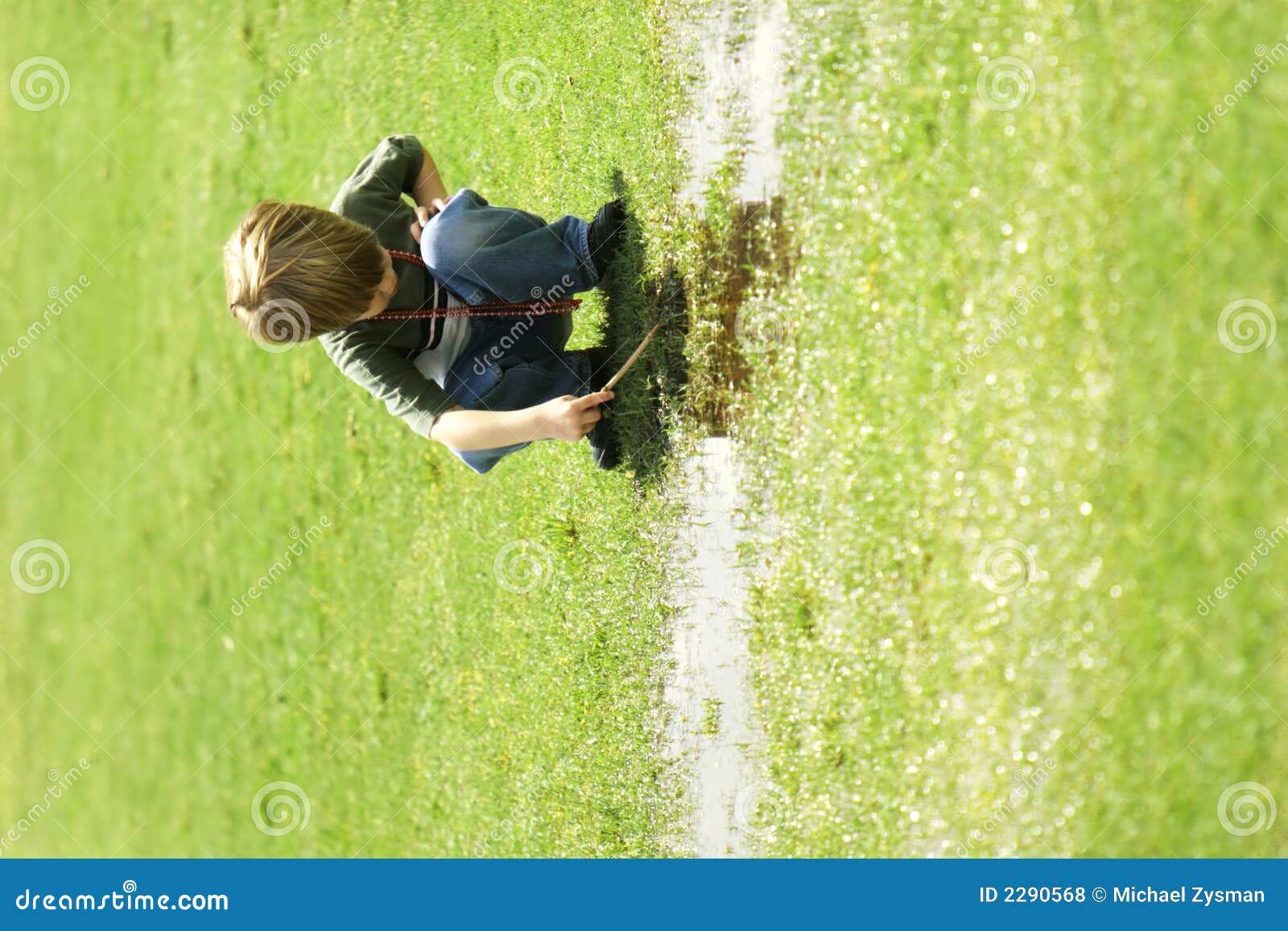 Puddle Play stock photo. Image of copy, reflection, young - 2290568