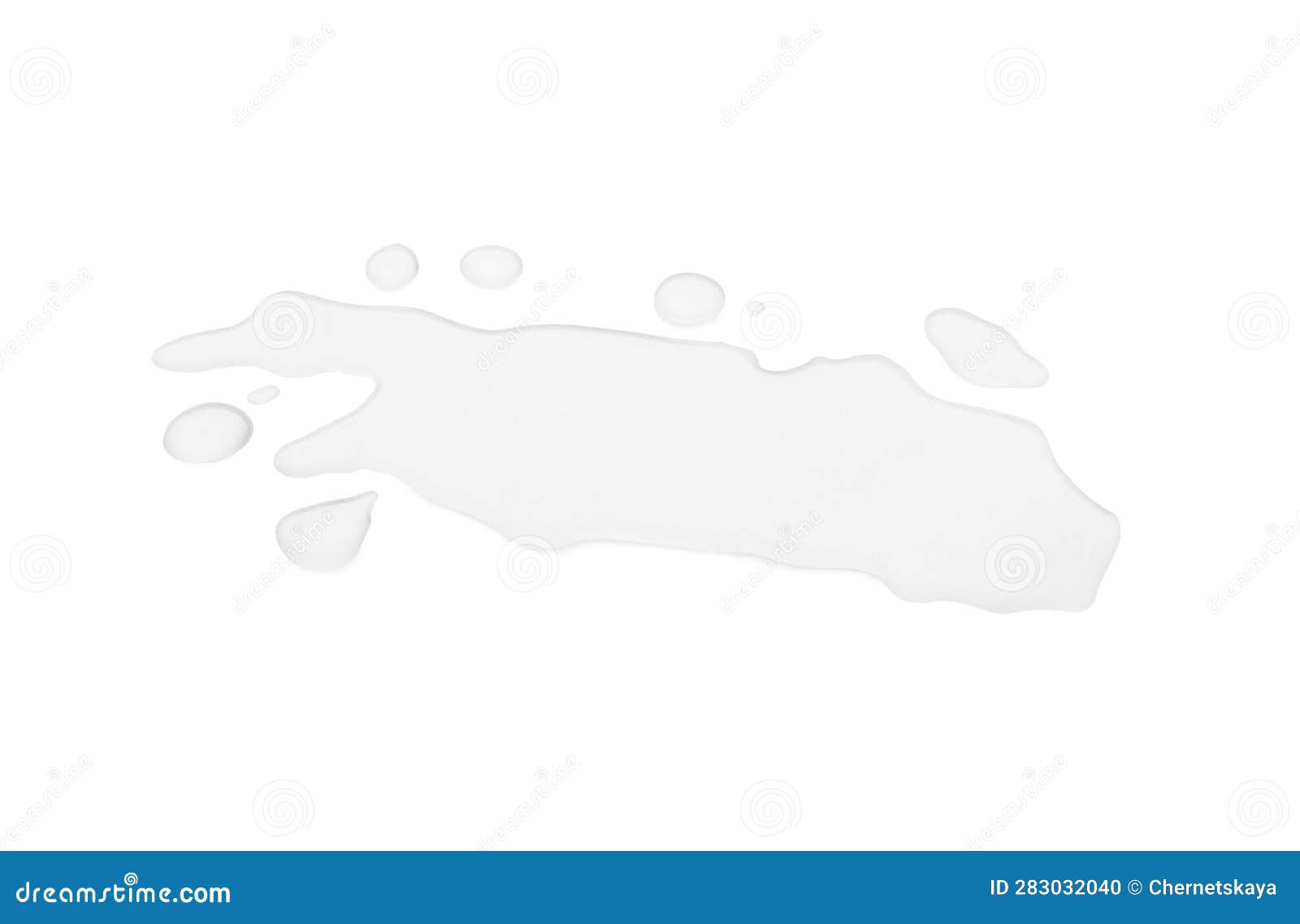 Puddle of Pure Water on White Background Stock Photo - Image of rain ...