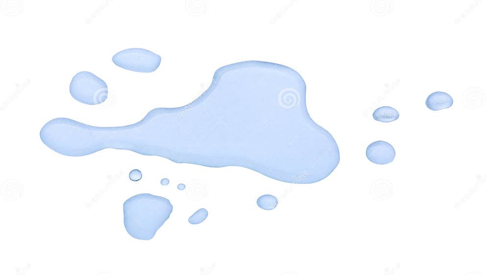 Puddle of Pure Water on White Background Stock Image - Image of purity ...