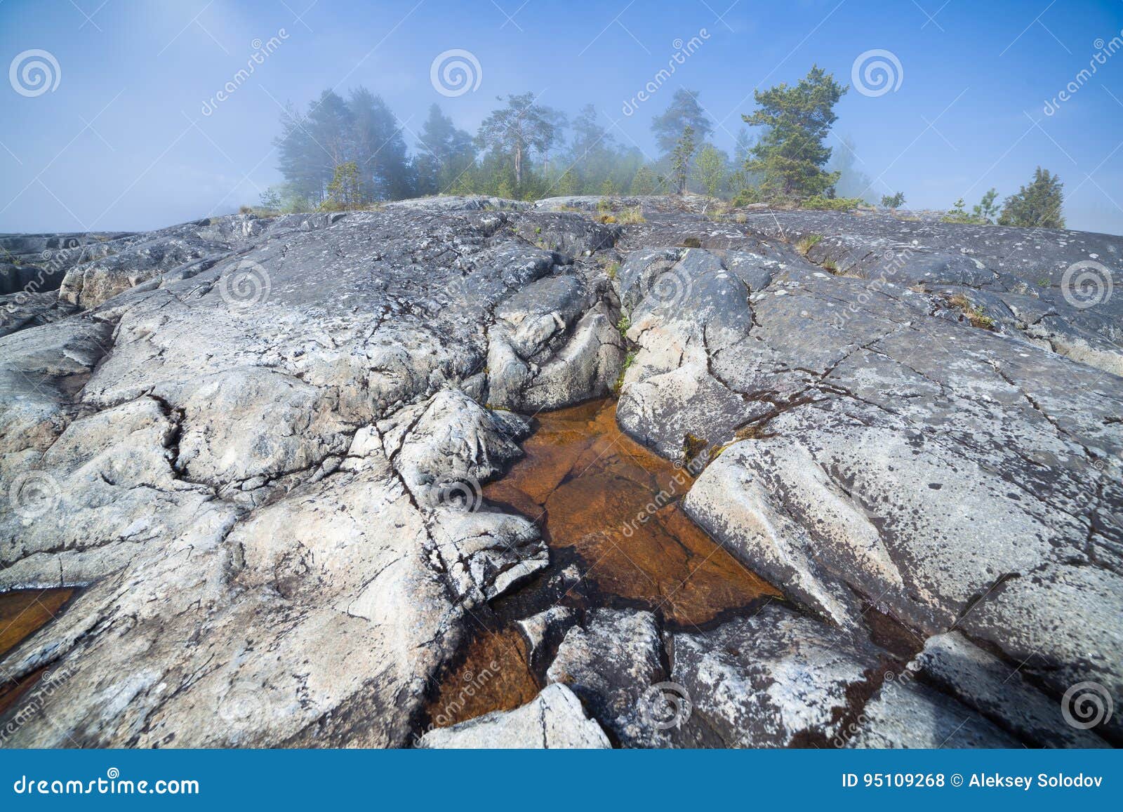 Puddle stock photo. Image of kojonsaari, landscape, rock - 95109268