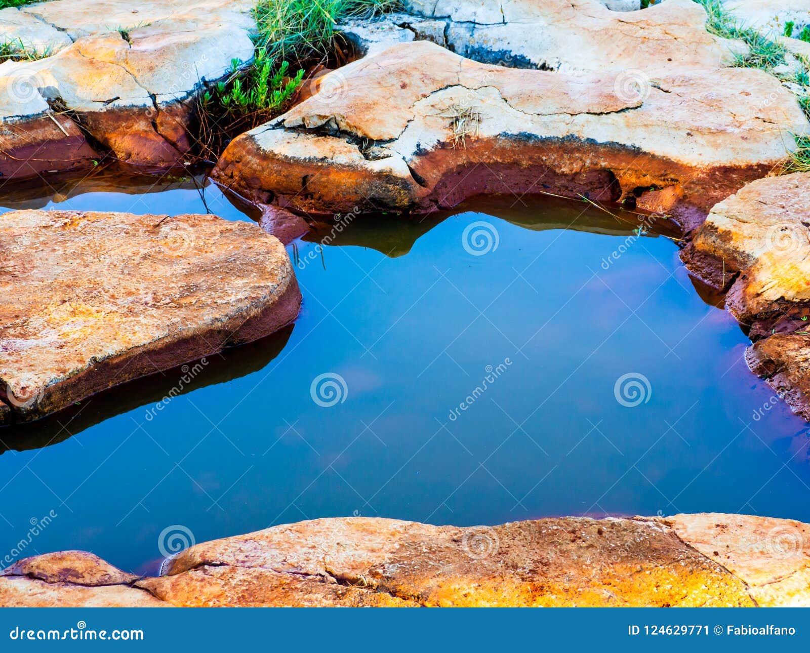 Puddle of water in a rift stock image. Image of path - 124629771
