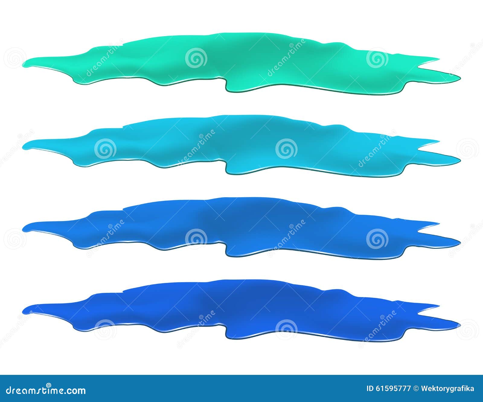 Water Spill On A White Isolated Background. Puddle Vector Illustration ...