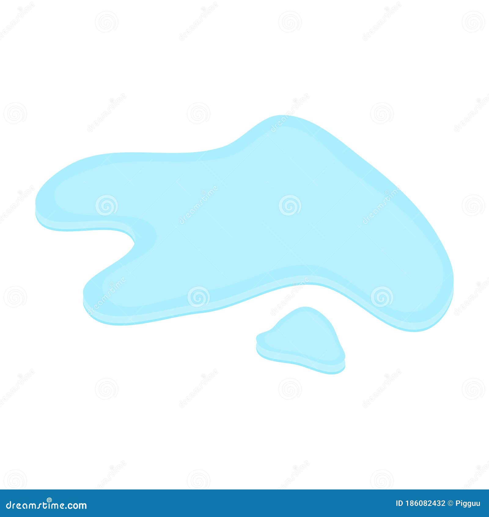 Puddle on white surface stock vector. Illustration of drip - 186082432