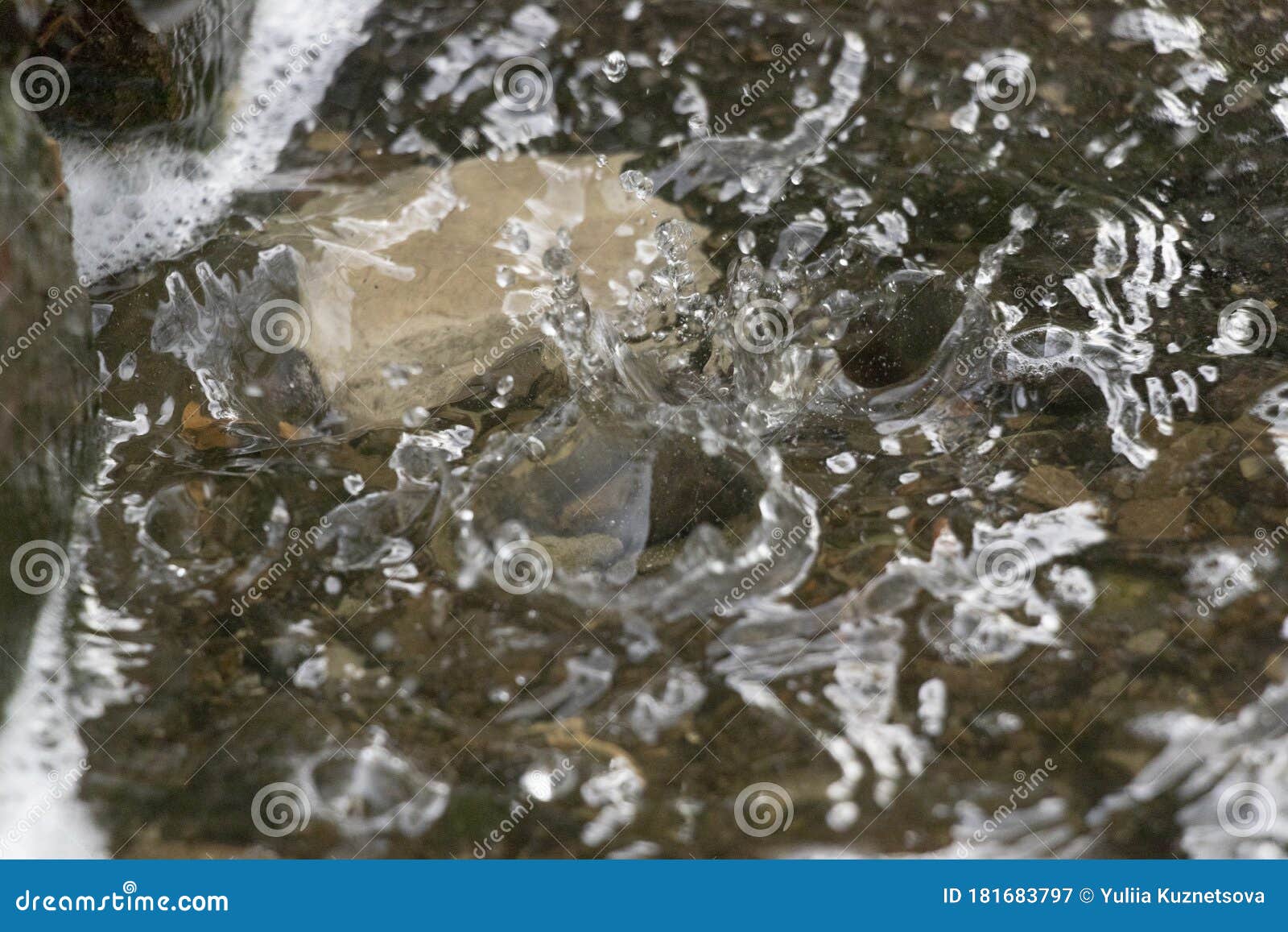 Puddles after Rain, Water Drops Close View. Nature Stock Image - Image ...