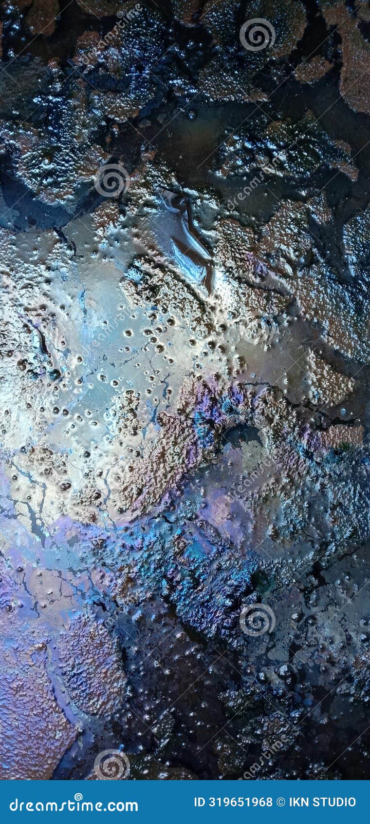 Puddles of Water that Don& X27;t Flow Change Color Stock Photo - Image ...