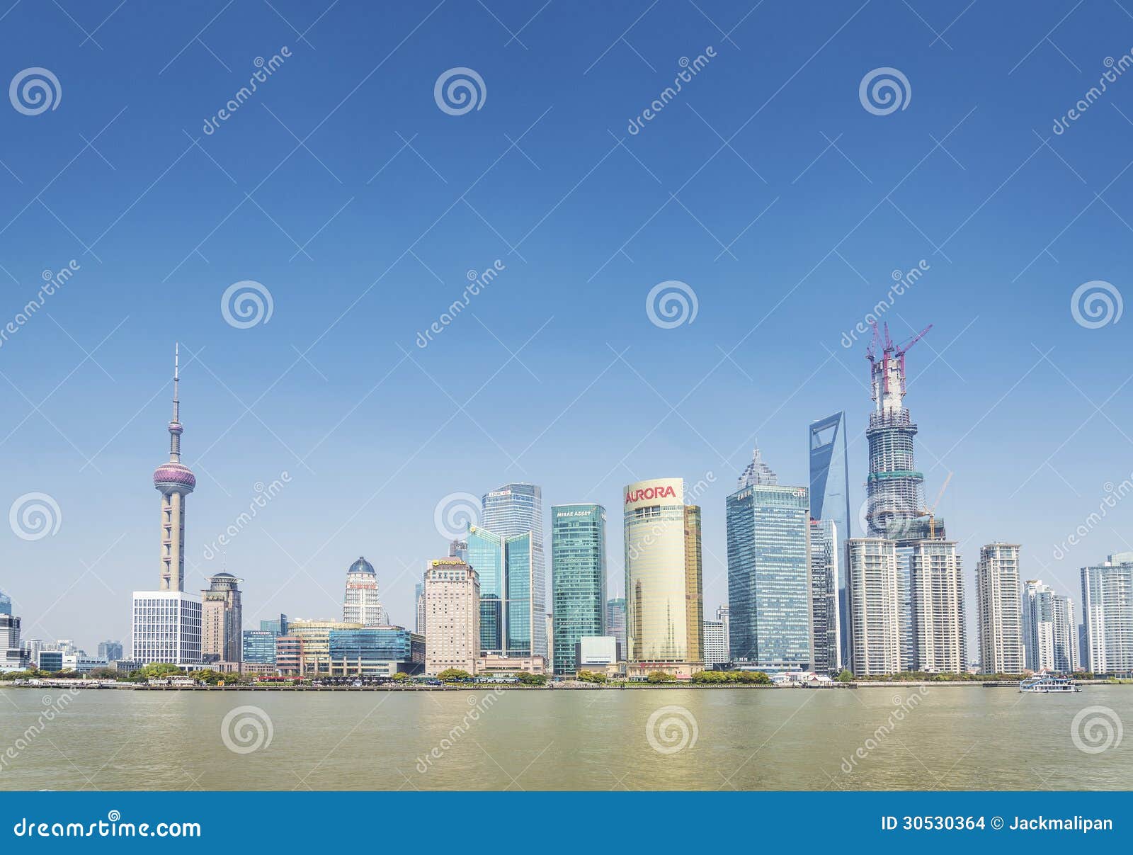 Pudong Skyline in Shanghai China Editorial Stock Image - Image of ...