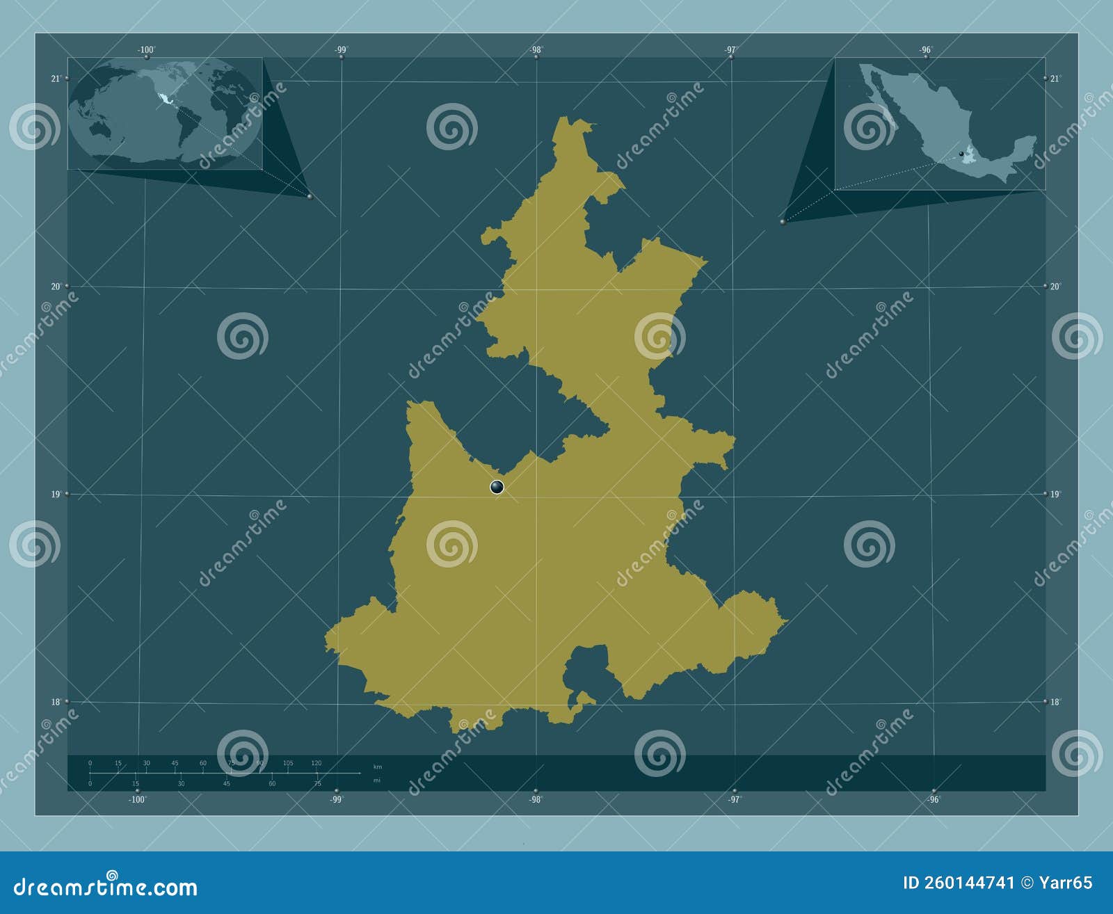 Puebla, Mexico. Solid. Capital Stock Illustration - Illustration of ...
