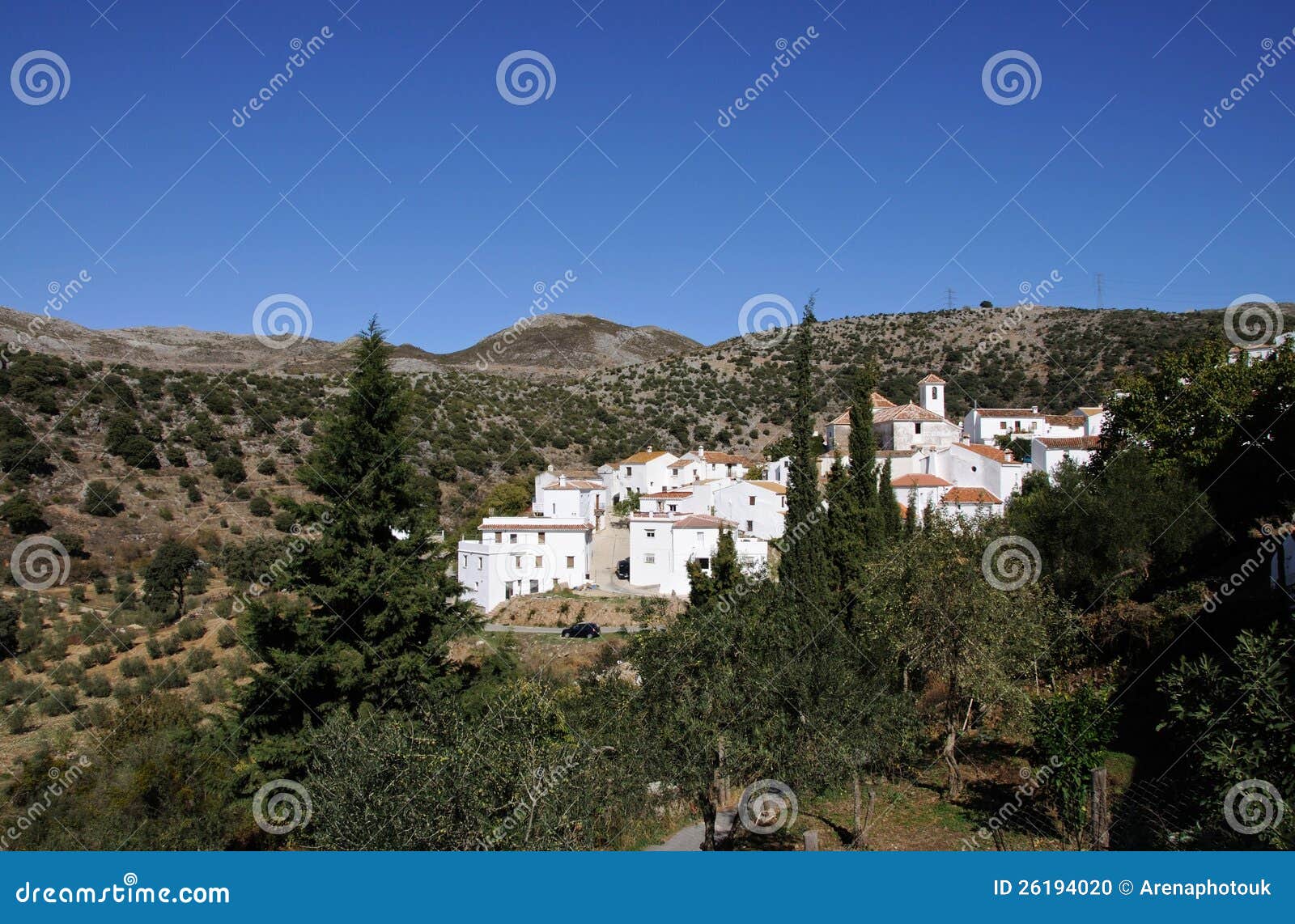 Pueblo Blanco, Parauta, Spain. Stock Photo - Image of andalusian ...