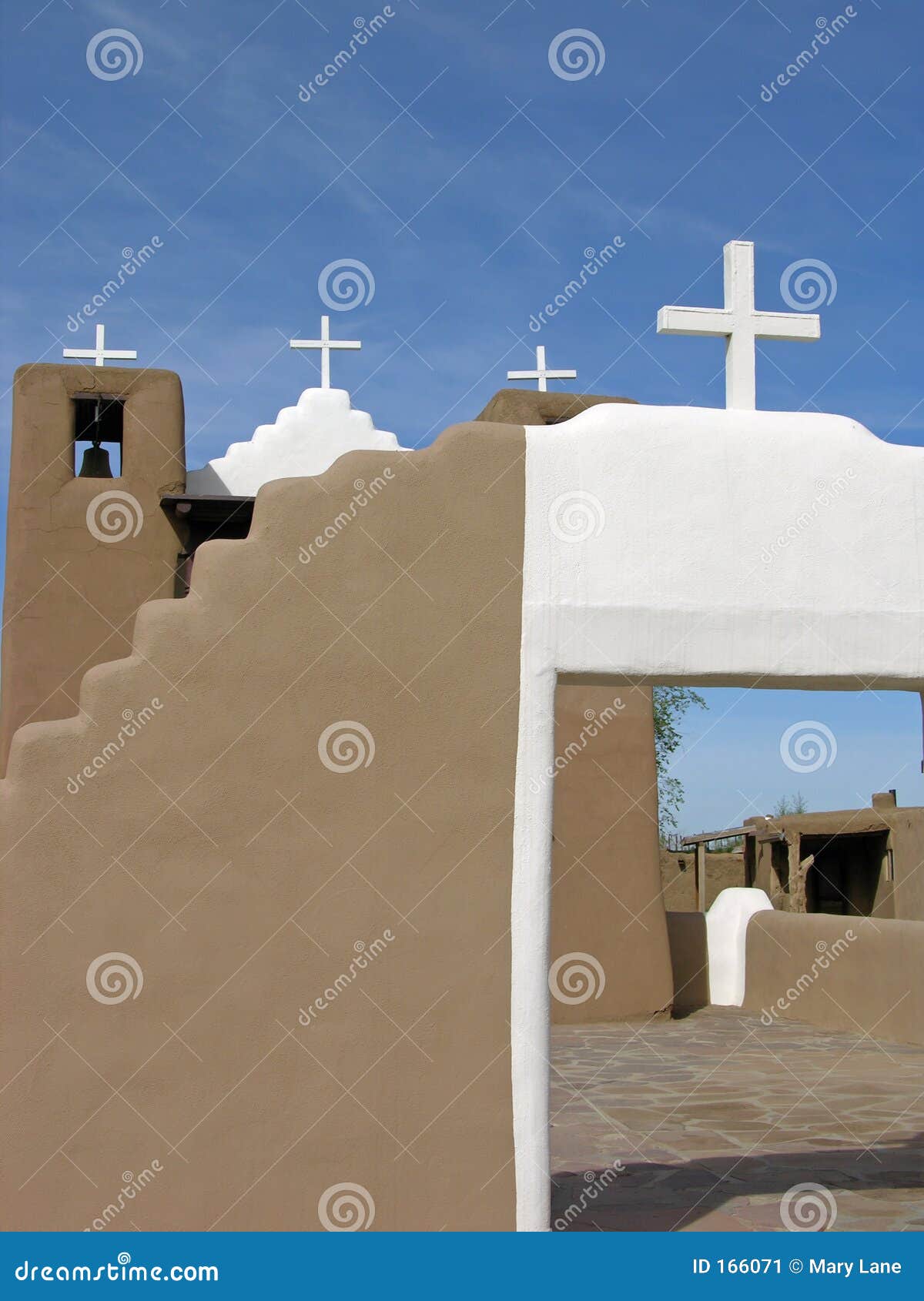 Pueblo Church stock image. Image of religion, building - 166071