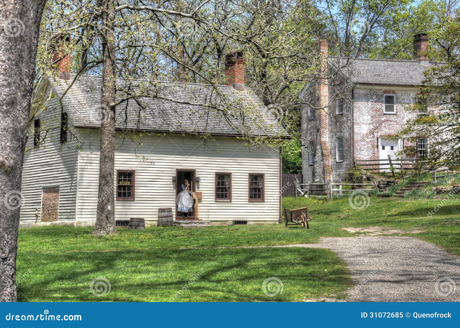 Pueblo colonial Allaire imagen editorial. Imagen de cubo - 31072685