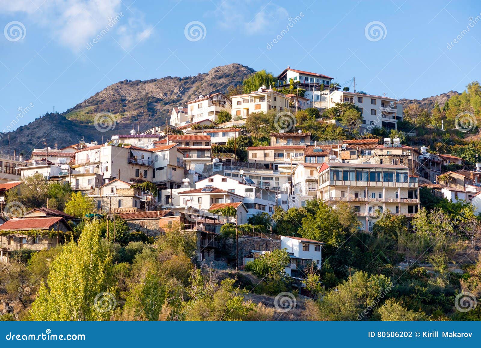 Pueblo De Agros Distrito De Limassol, Chipre Foto de archivo - Imagen ...