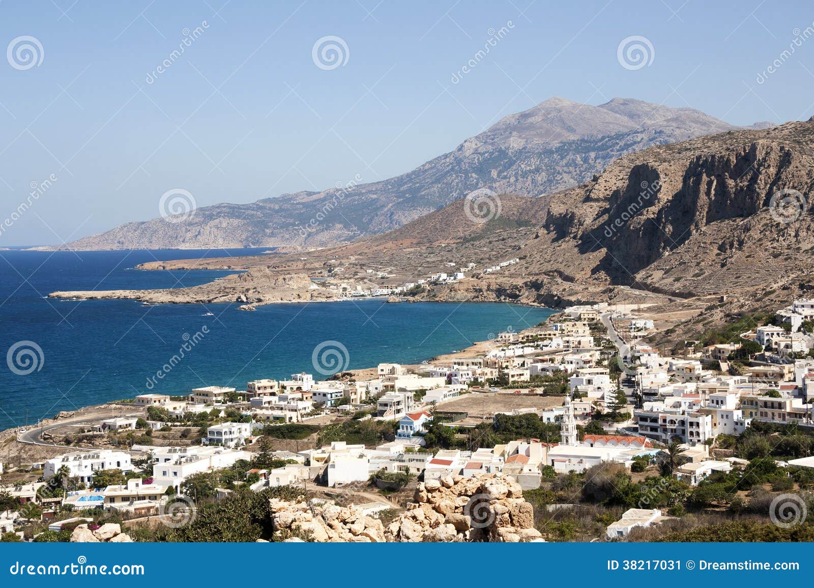 Pueblo De Arkasa, Isla De Karpathos - Grecia Imagen de archivo - Imagen ...