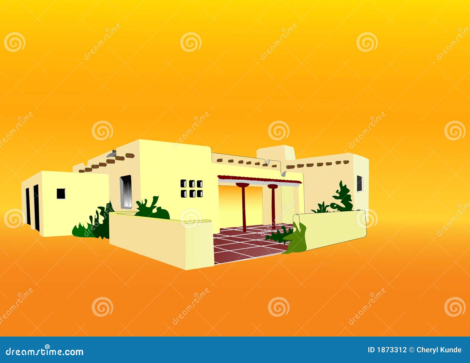 Pueblo Style Colors stock vector. Illustration of flat - 1873312