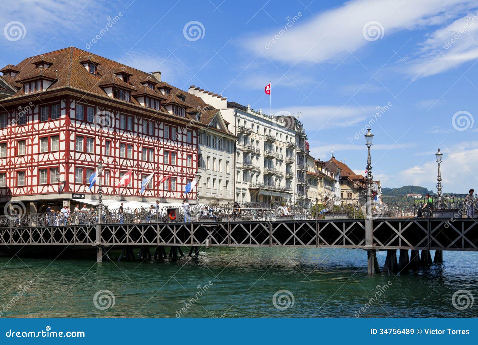 Puente De Kramgasse, Lucerna Imagen de archivo editorial - Imagen de ...