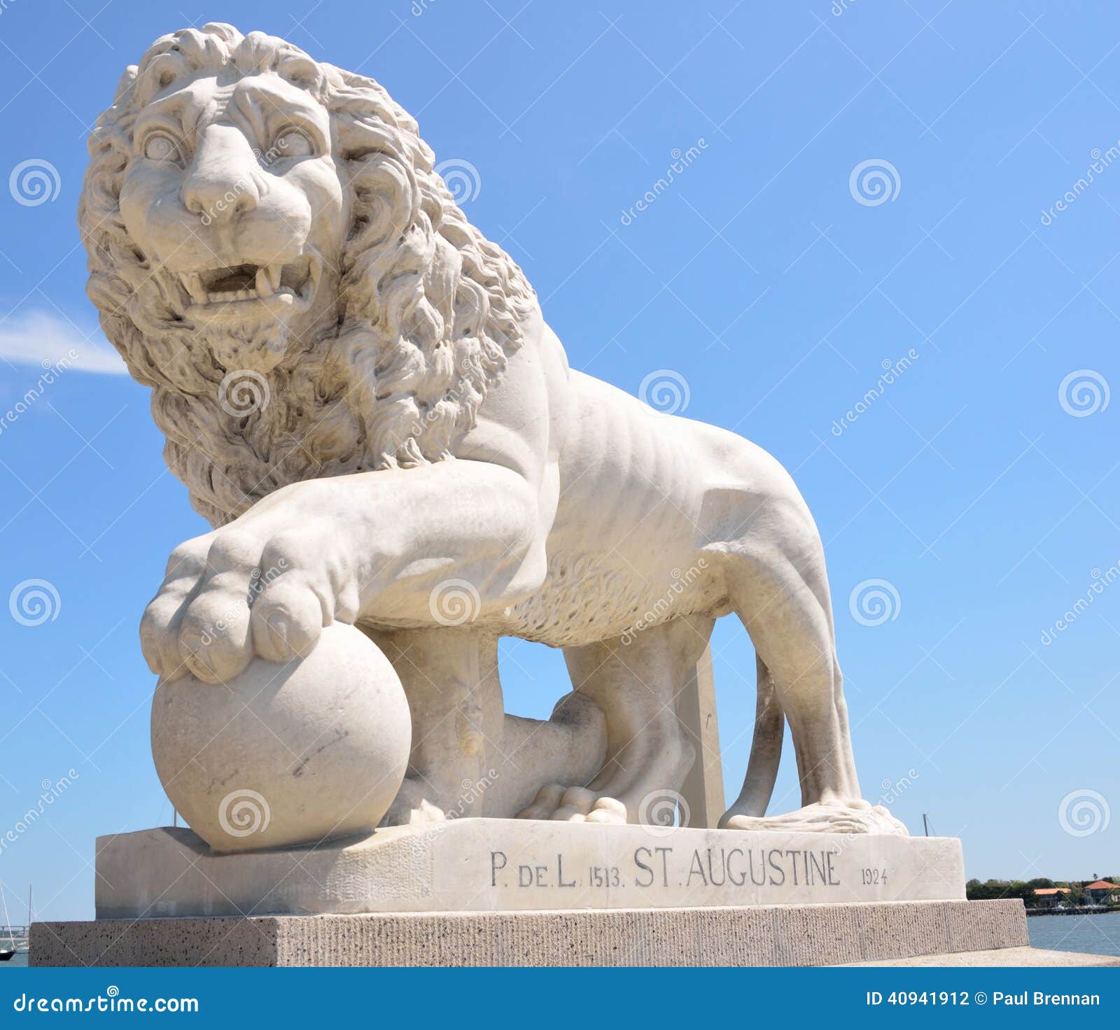 Puente De Leones En St Augustine Foto de archivo - Imagen de santo ...
