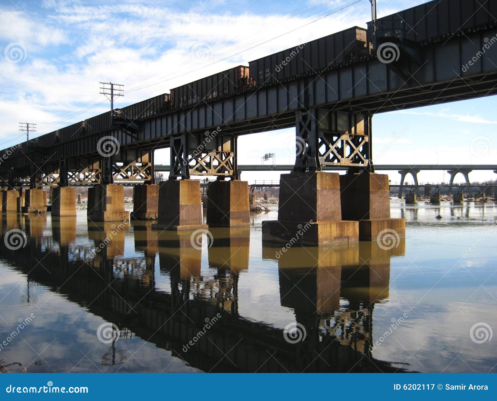 Puente del río de James imagen de archivo. Imagen de virginia - 6202117