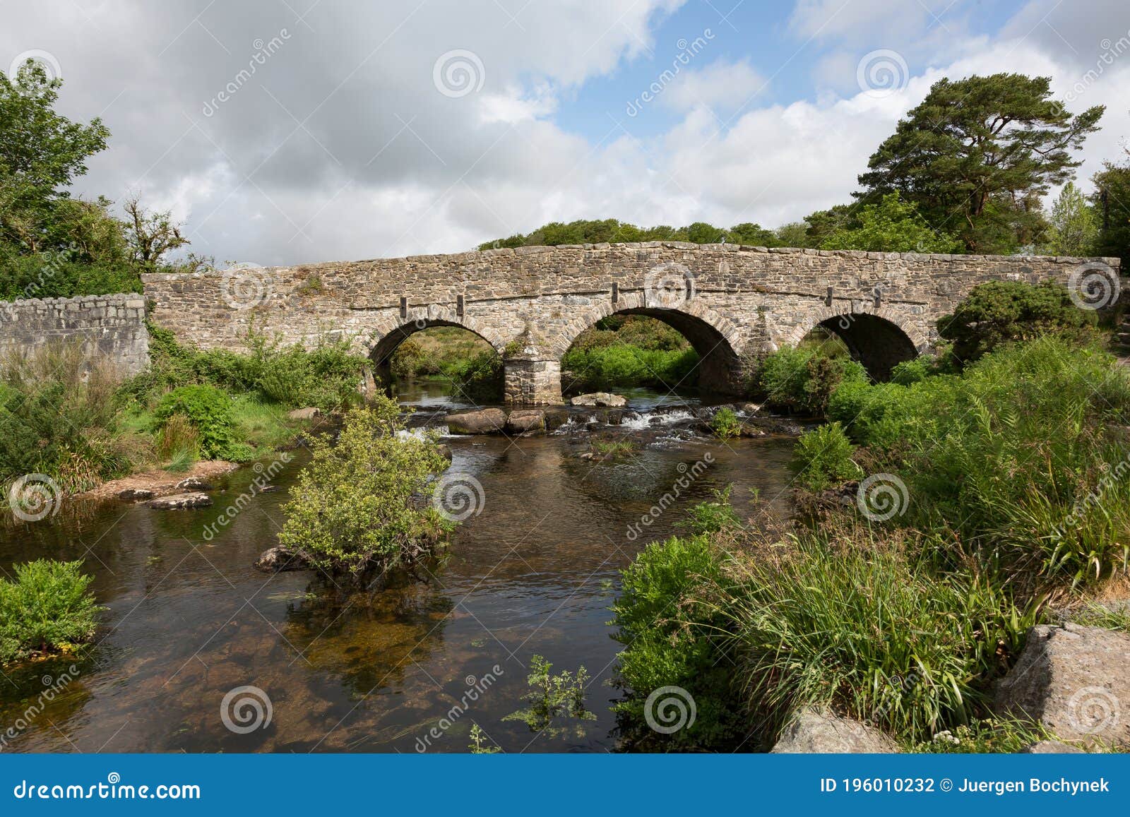 Puente Postbridge Clapper En Dartmoor Devon Uk Foto de archivo - Imagen ...