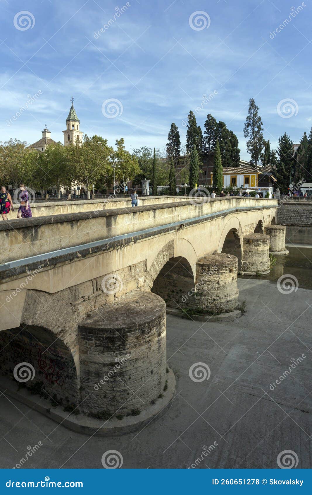 Puente Romano the Roman Bridge of Granada Editorial Stock Photo - Image ...