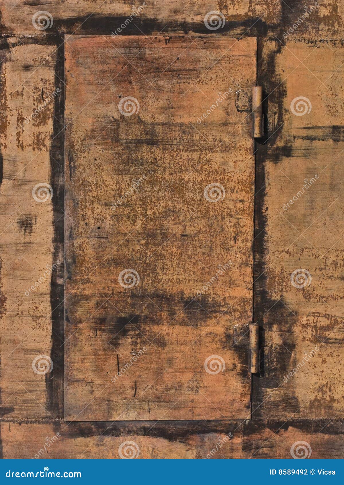 Puerta de acero oxidada foto de archivo. Imagen de desigual - 8589492