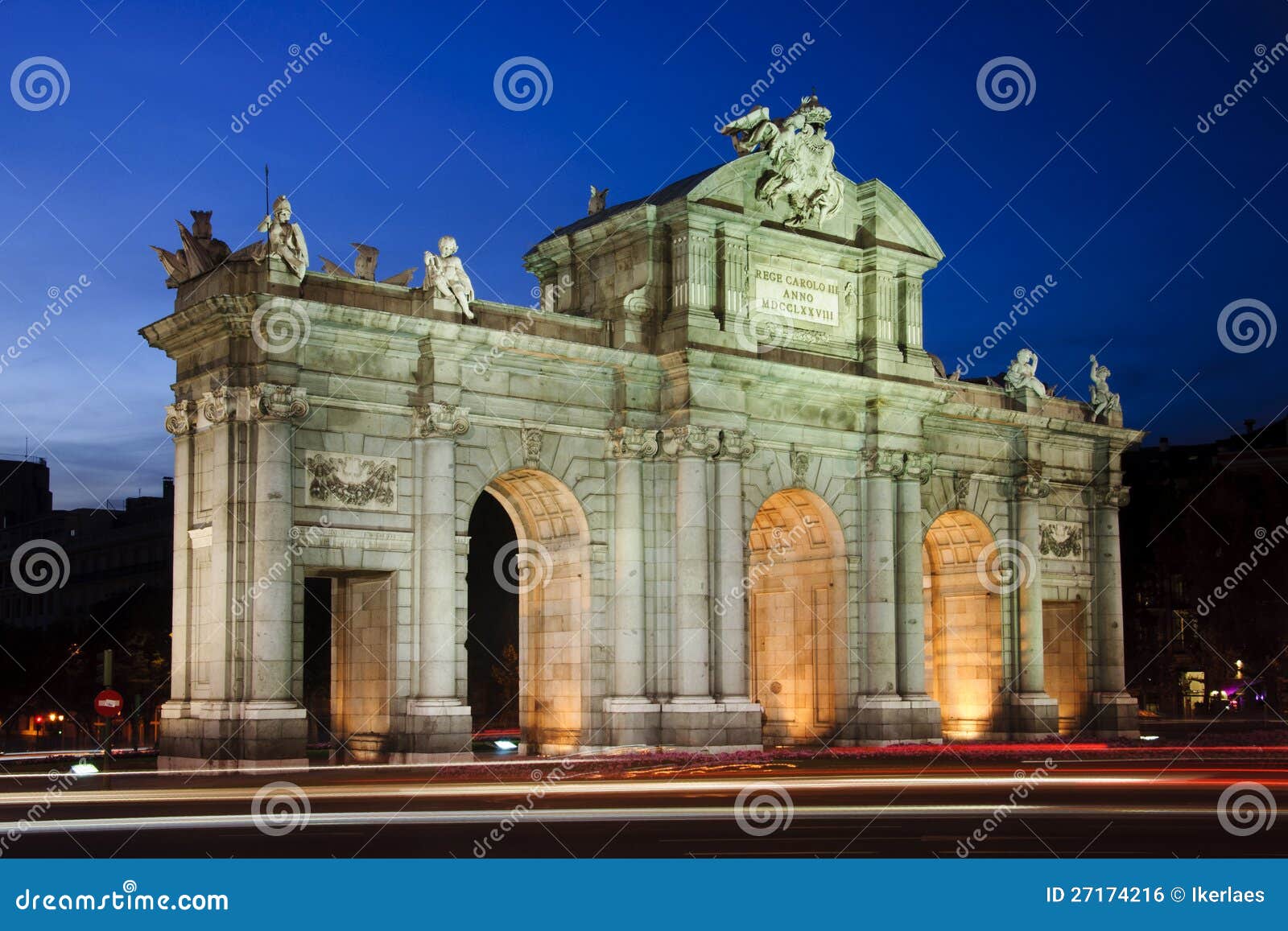 Puerta De Alcala (Alcala Gate) in Madrid, Spain Stock Photo - Image of ...