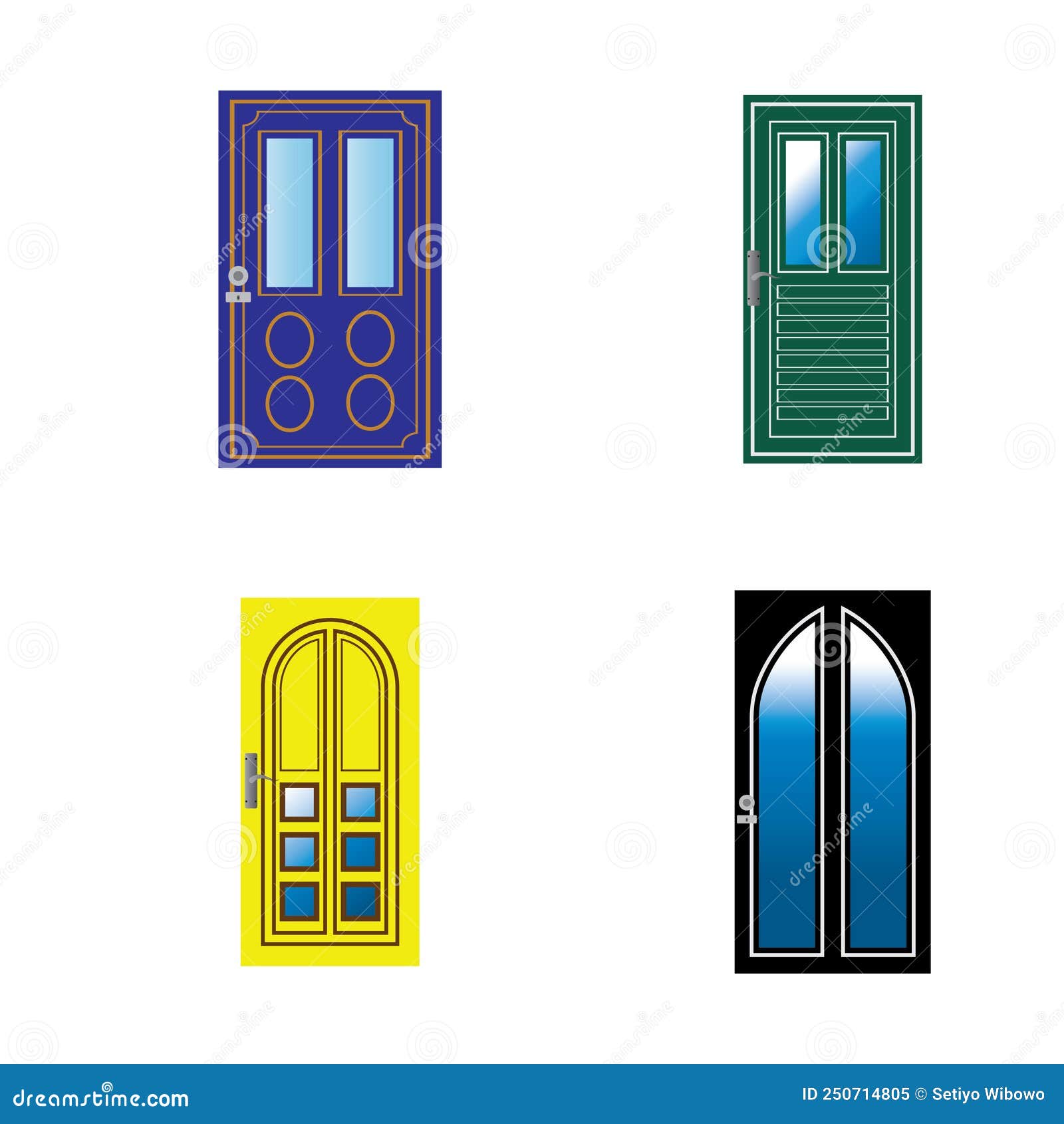 Puerta De Entrada Delantera Moderna Vectorial Ilustración del Vector ...