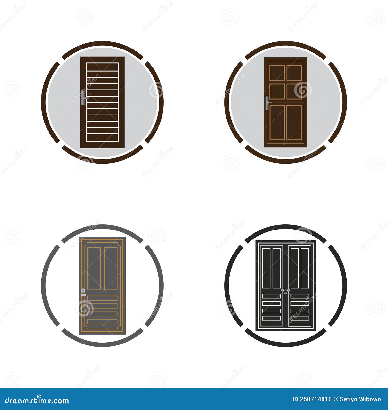 Puerta De Entrada Delantera Moderna Vectorial Ilustración del Vector ...
