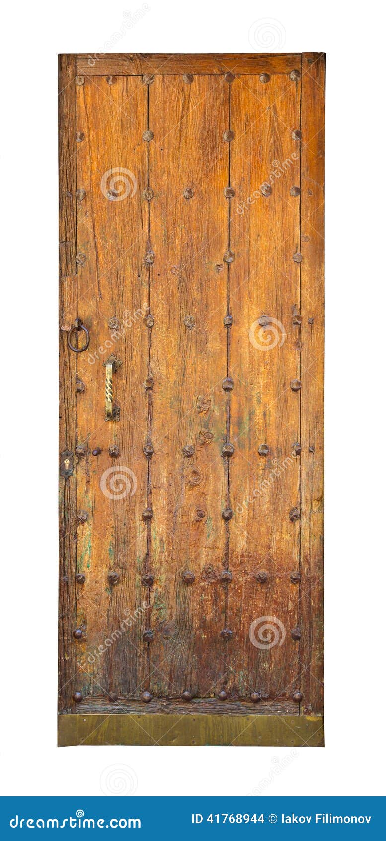Puerta De Madera Del Vintage Sobre Blanco Foto De Archivo Imagen De