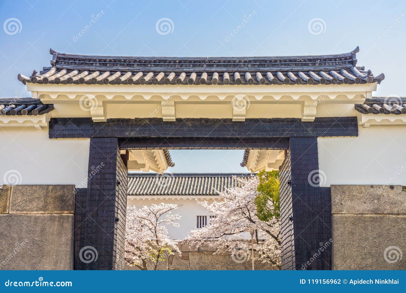 Puerta De Otemon De Osaka Japanese Castle Foto de archivo - Imagen de ...