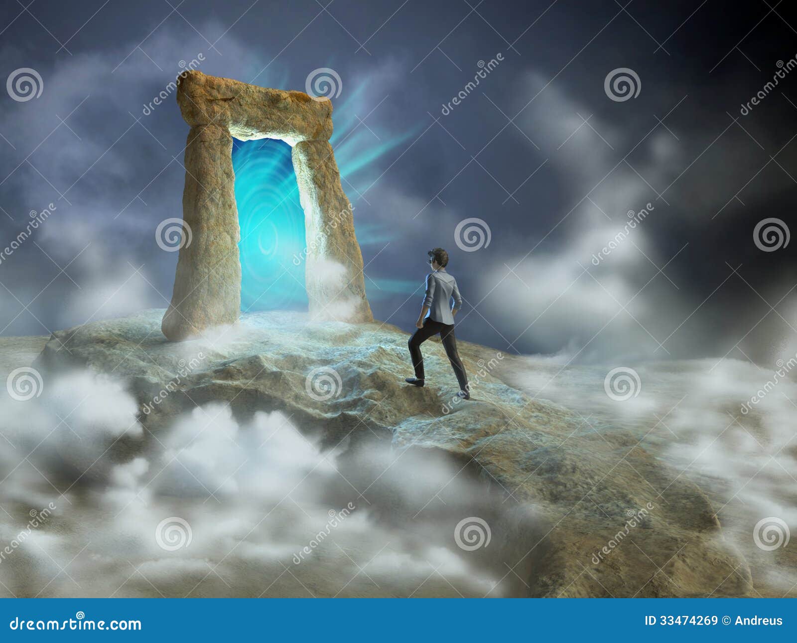 Puerta dimensional stock de ilustración. Ilustración de plano - 33474269