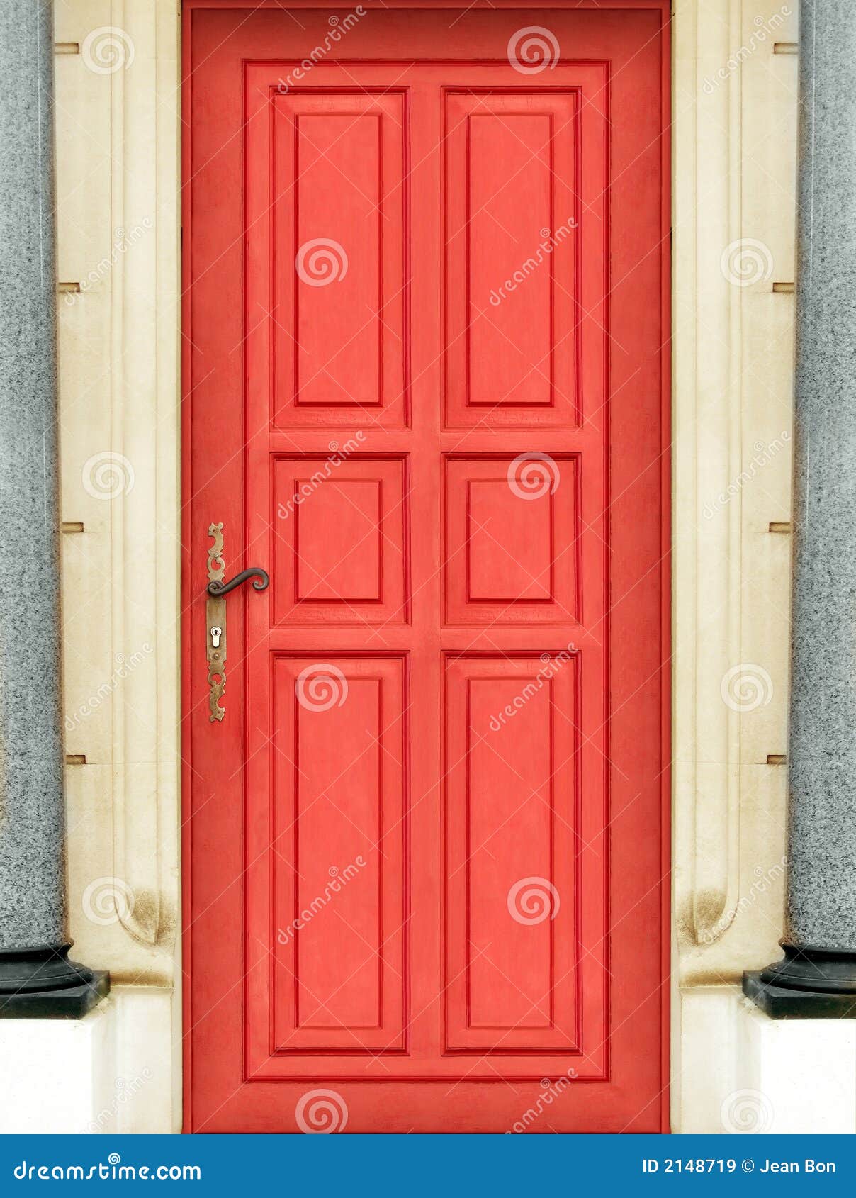 Puerta roja exterior imagen de archivo. Imagen de georgiano - 2148719