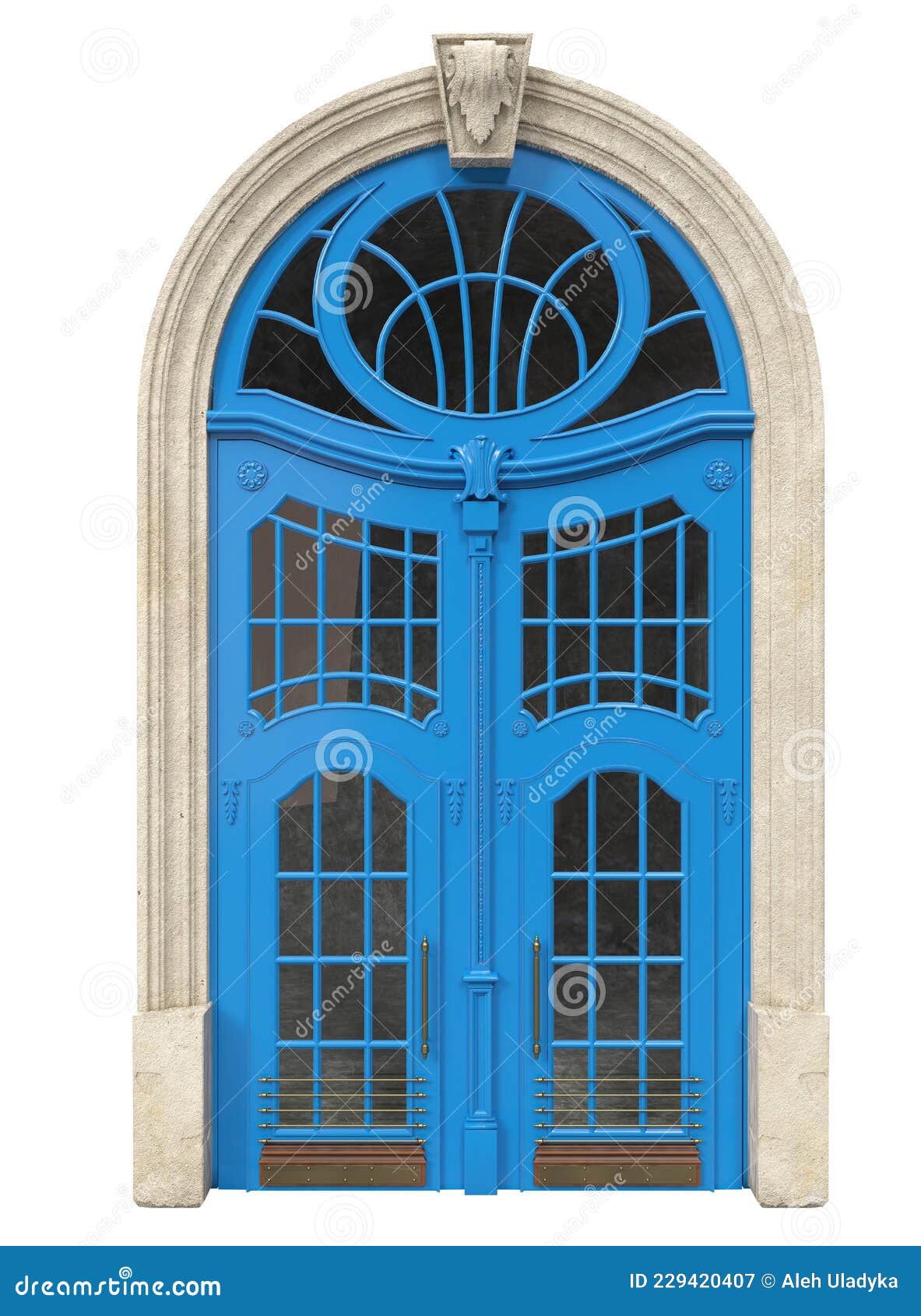 Puertas Clásicas De Entrada Para La Casa Stock De Ilustración