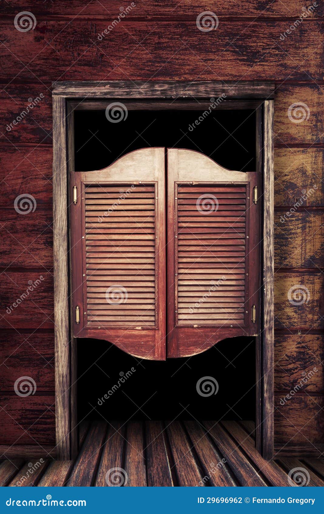 Puertas De Madera Del Salón Del Viejo Vintage Foto De Archivo Imagen