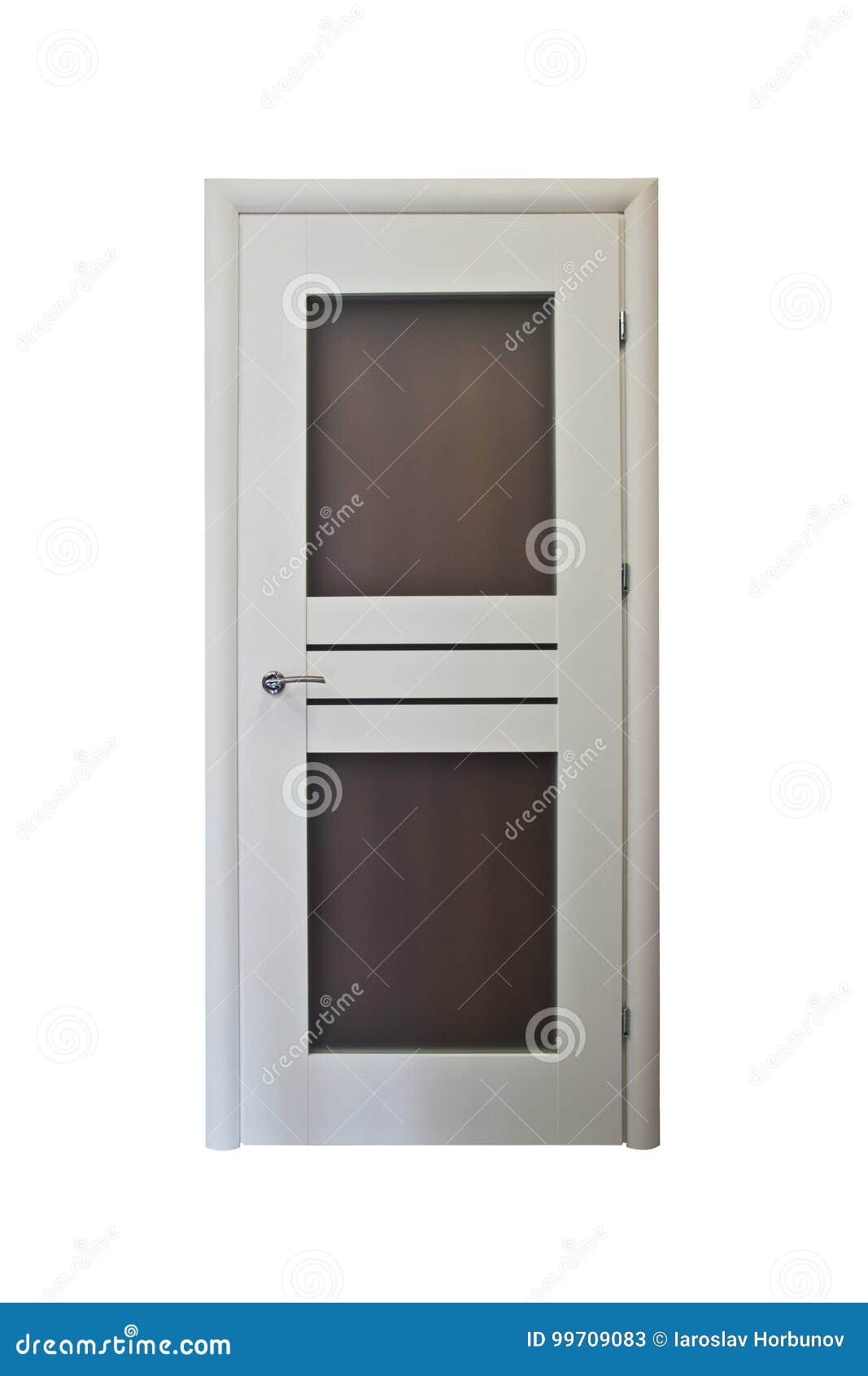 Puertas Interiores De Madera Aisladas En El Fondo Blanco Imagen De