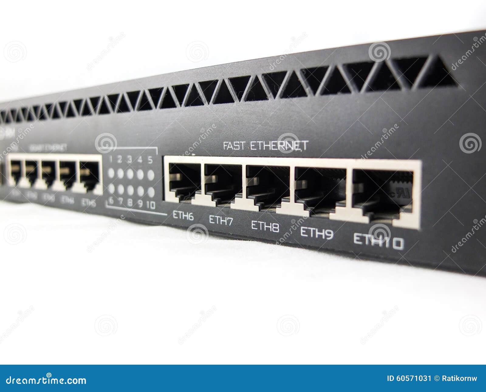 Puerto Ethernet En El Router Imagen de archivo - Imagen de bloque ...