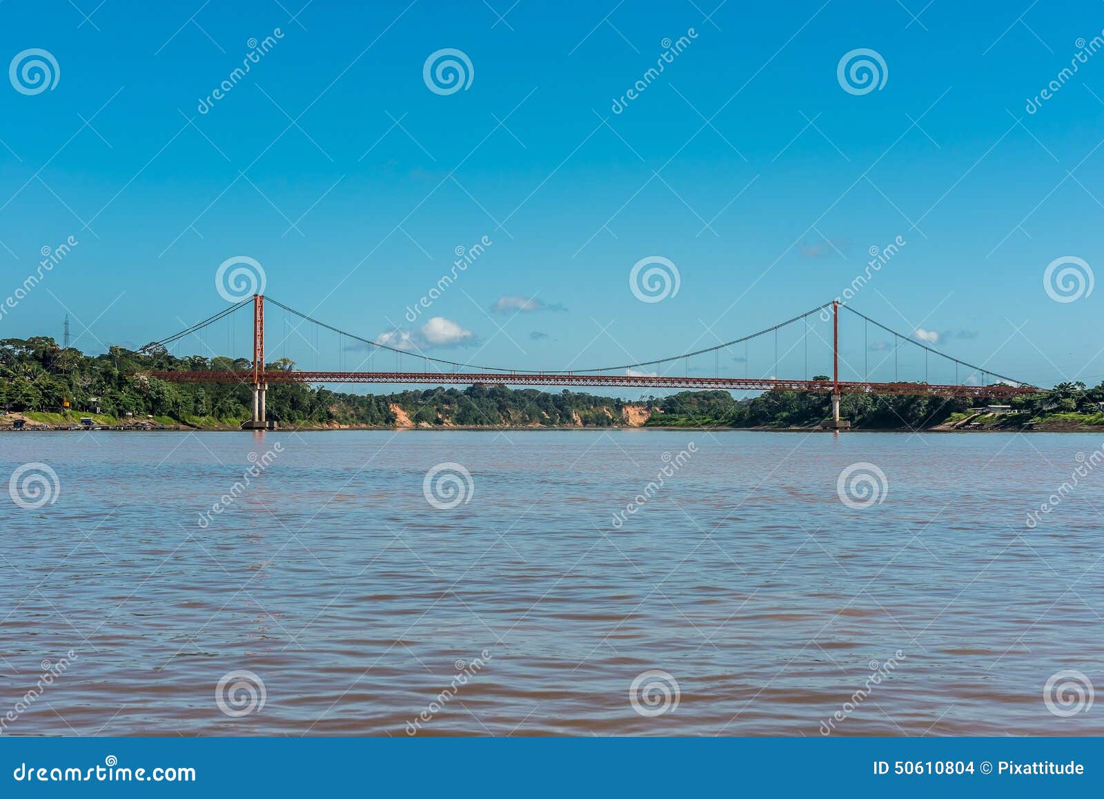 Puerto Maldonado Bridge in the Peruvian Amazon Jungle at Madre D Stock ...