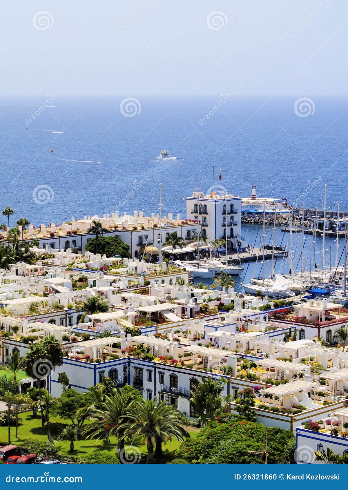 Puerto Mogan stock photo. Image of spanish, puerto, building - 26321860