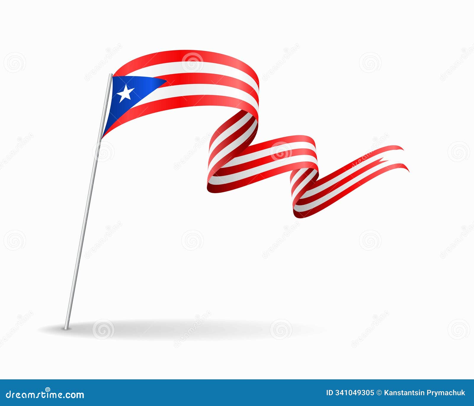 Puerto Rican Flag Wavy Background Layout. Vector Illustration. Stock ...