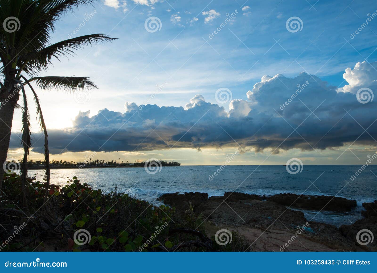 Puerto Rico Beach Scene stock image. Image of beach - 103258435