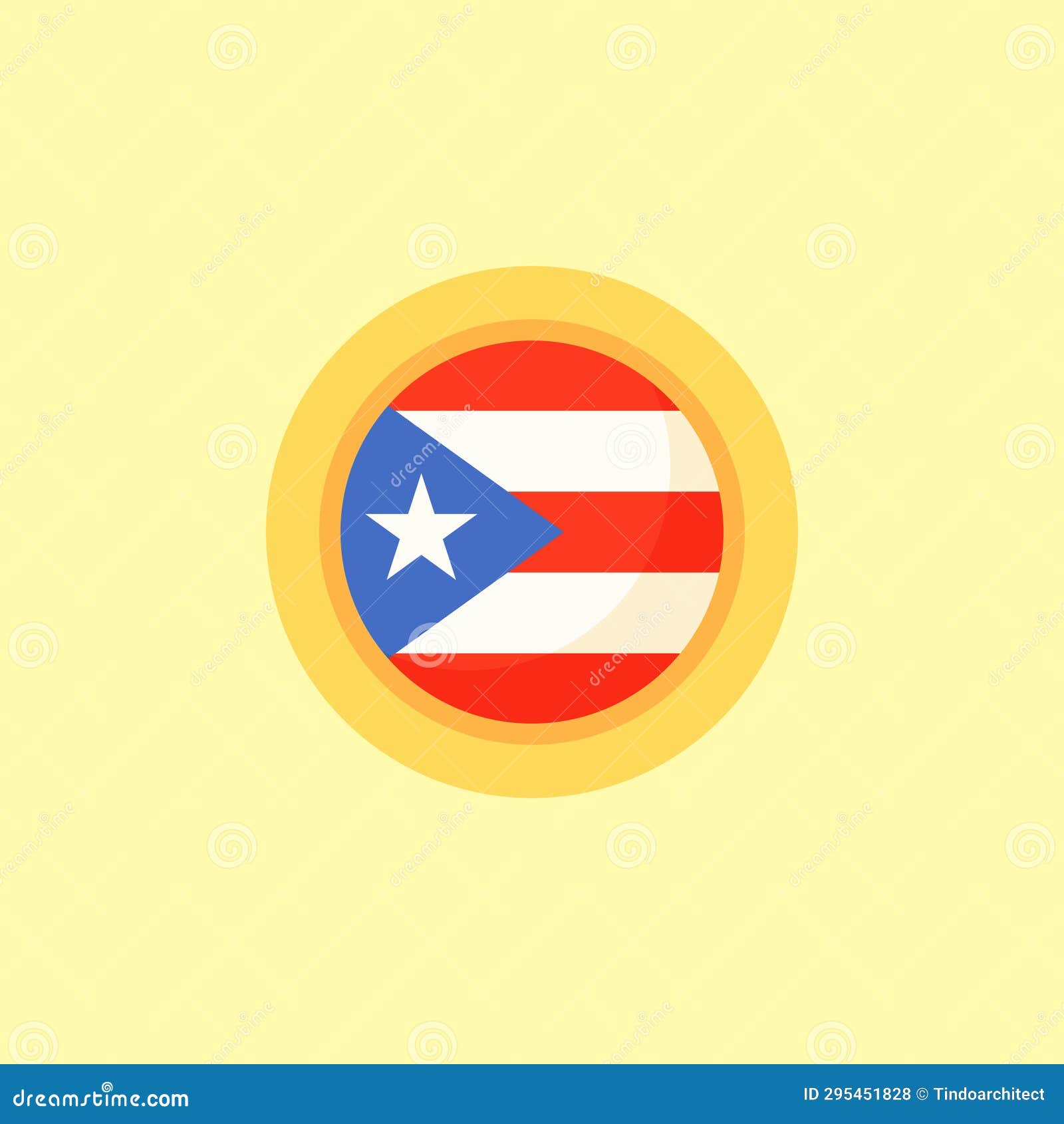 Puerto Rico - Circular Flag Stock Vector - Illustration of rico, design ...