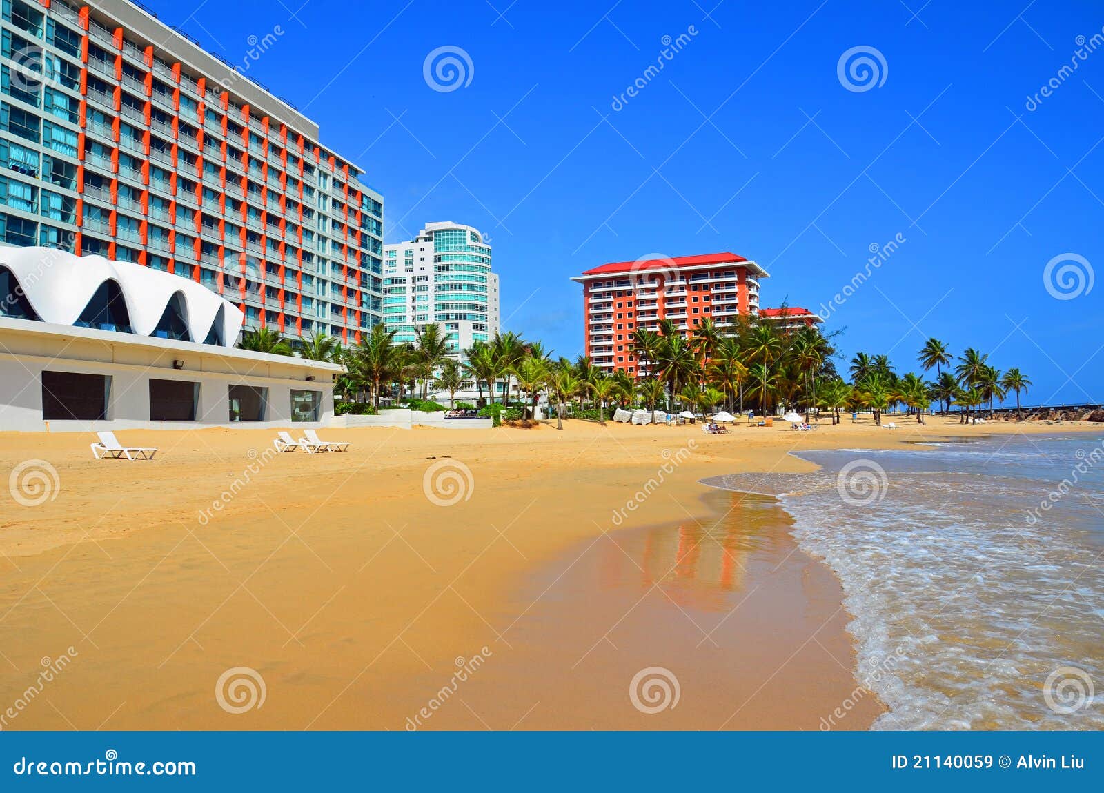 Puerto Rico - Condado Beach Stock Image - Image of landscape, blue ...