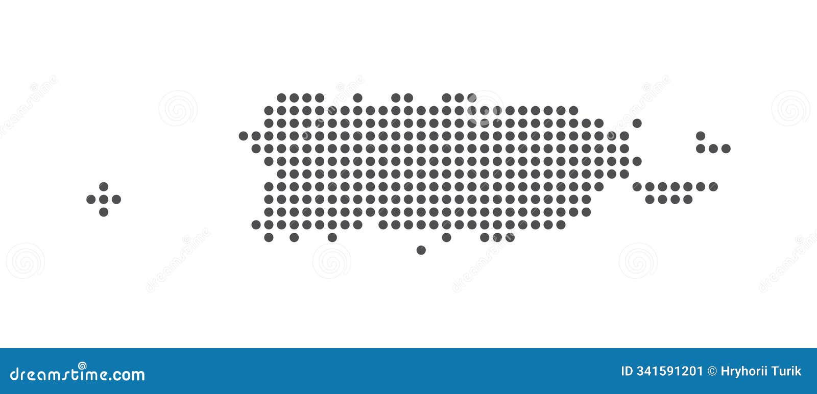 Puerto Rico - Dotted Map. Map Formed by Dots Stock Illustration ...