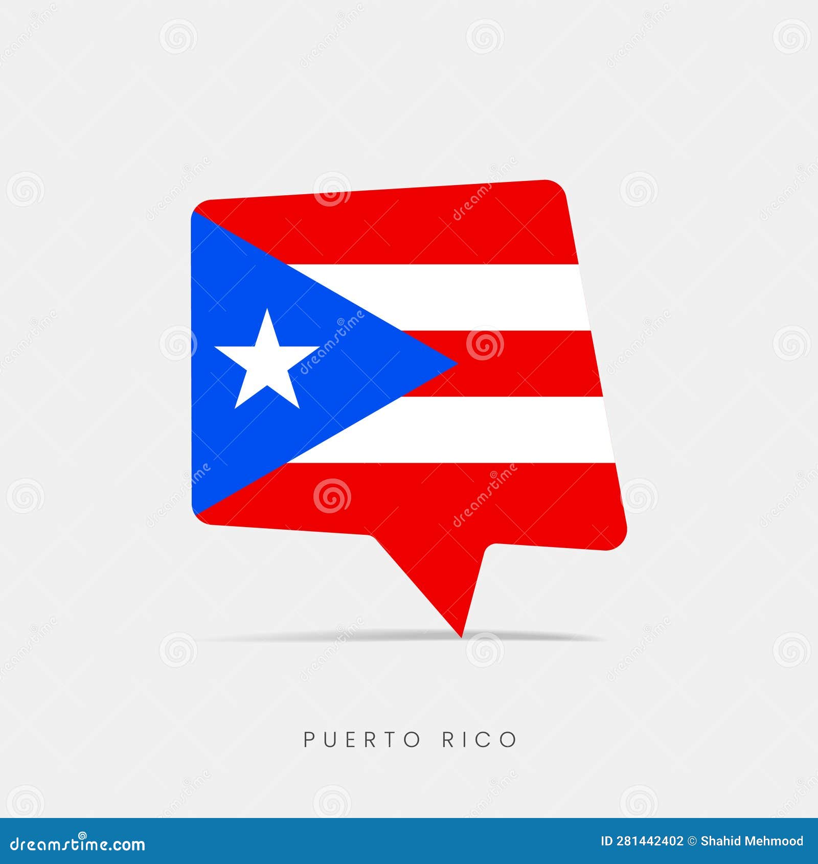 Puerto Rico Flag Bubble Chat Icon Stock Vector - Illustration of ...