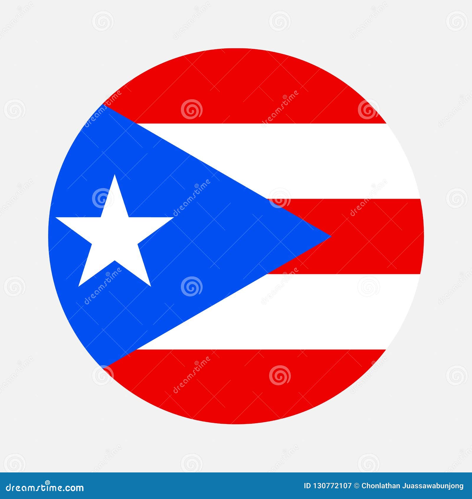 Puerto Rico flag circle stock vector. Illustration of nation - 130772107