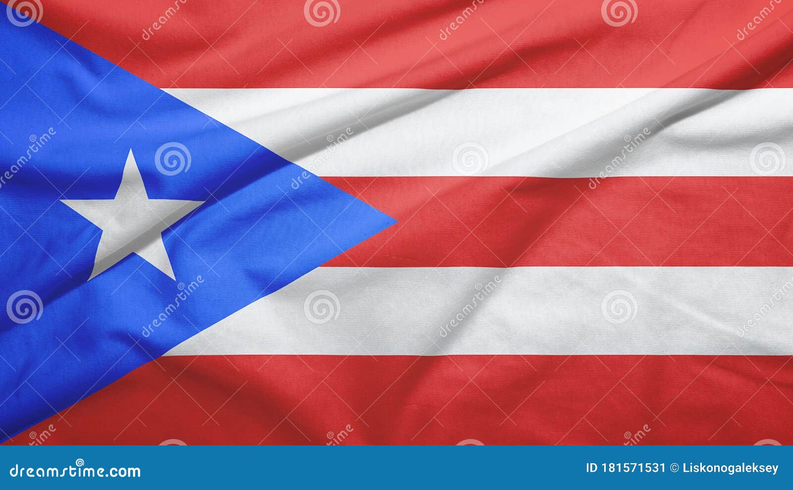 Puerto Rico Flag with Fabric Texture Stock Image - Image of photograph ...