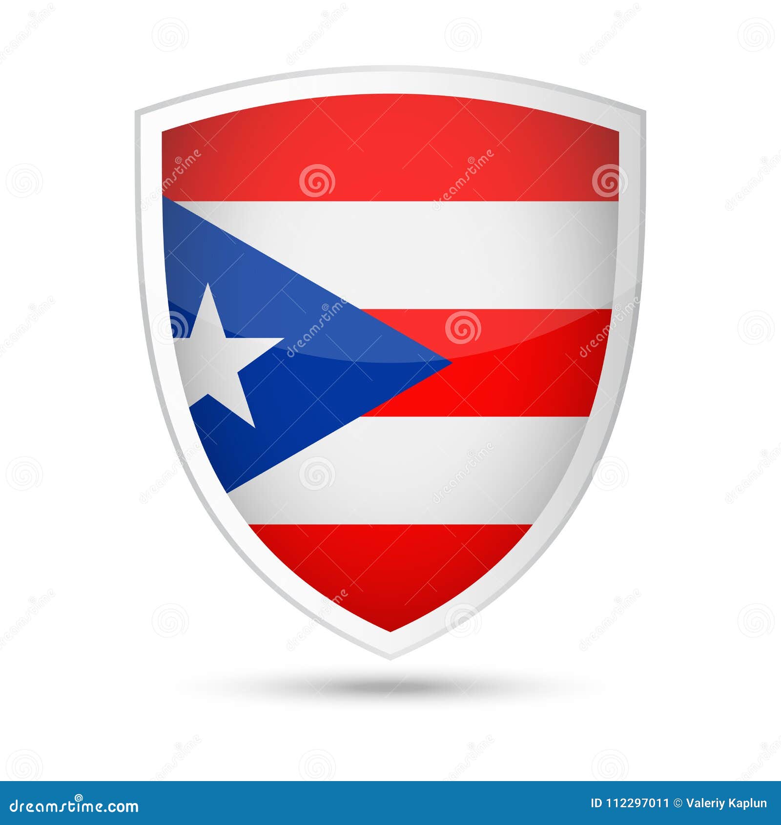 Puerto Rico Flag Vector Shield Icon Stock Abbildung - Illustration von ...