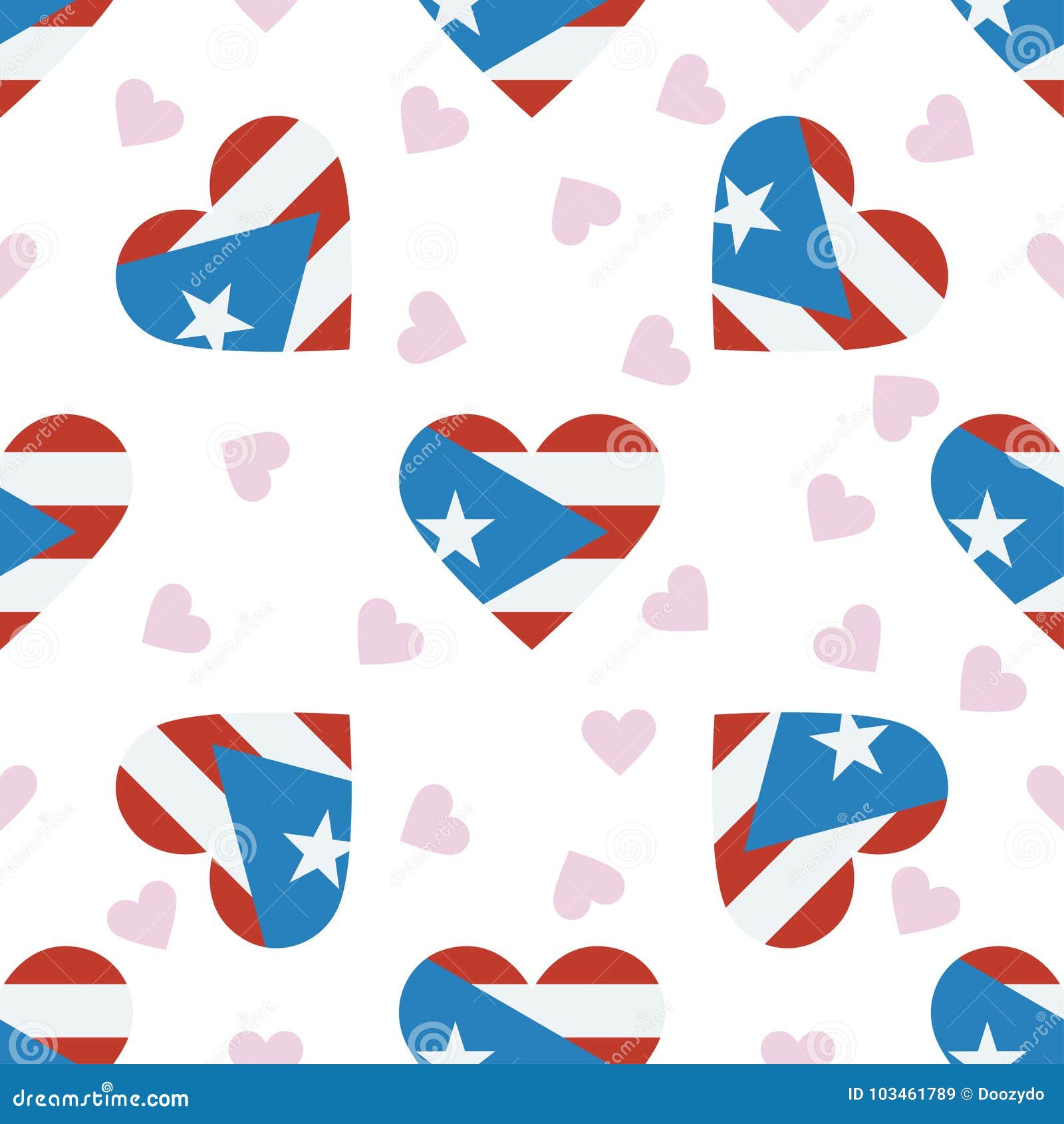 Puerto Rico Independence Day Seamless Pattern Ilustración del Vector ...